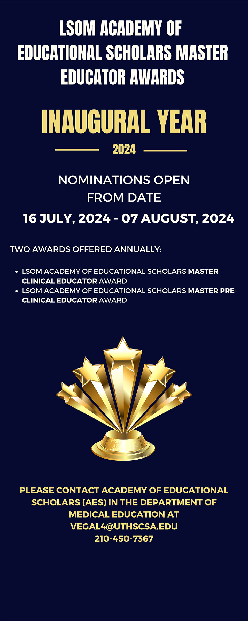 Master Educators Awards - Academy of Educational Scholars (AES)