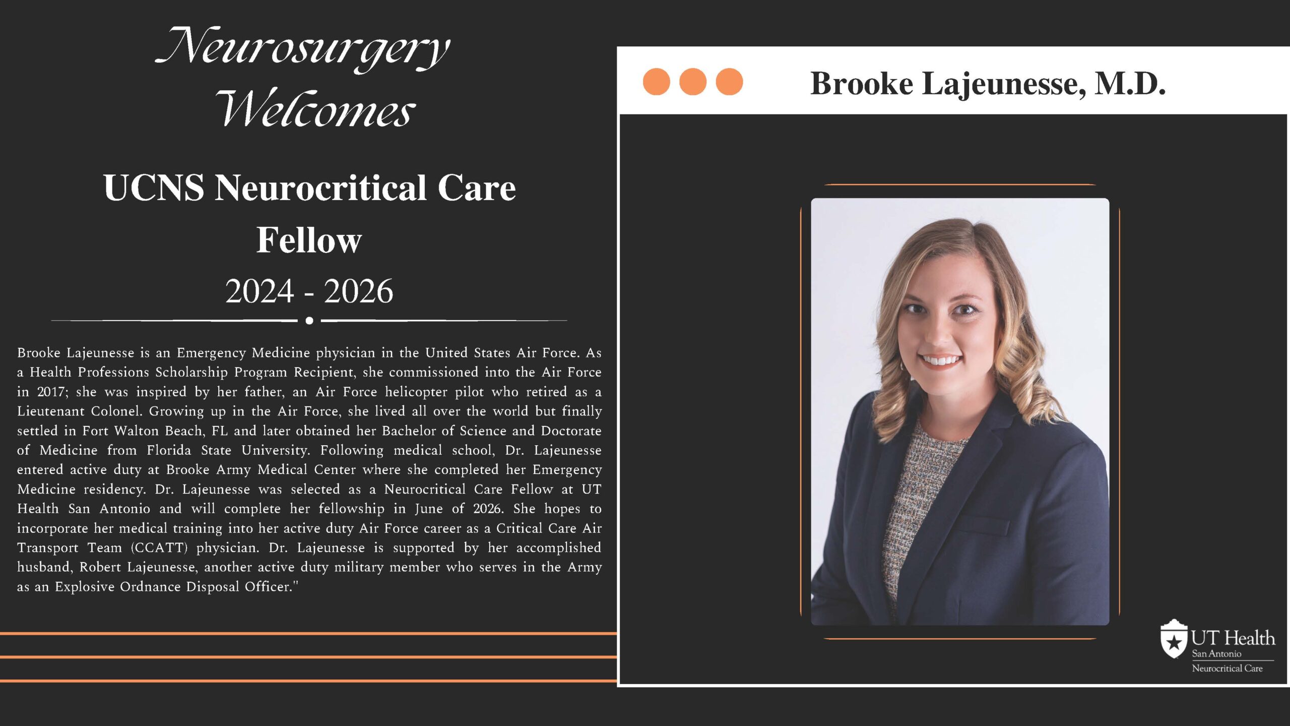 Brooke Lajeunesse, MD, Joins Department as Neurocritical Care fellow ...